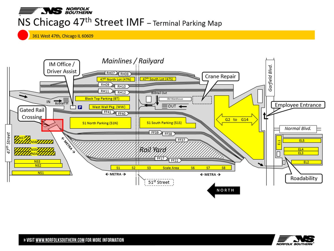 Chicago 47th Street Wheeler Lot Entrance Changes | Norfolk Southern